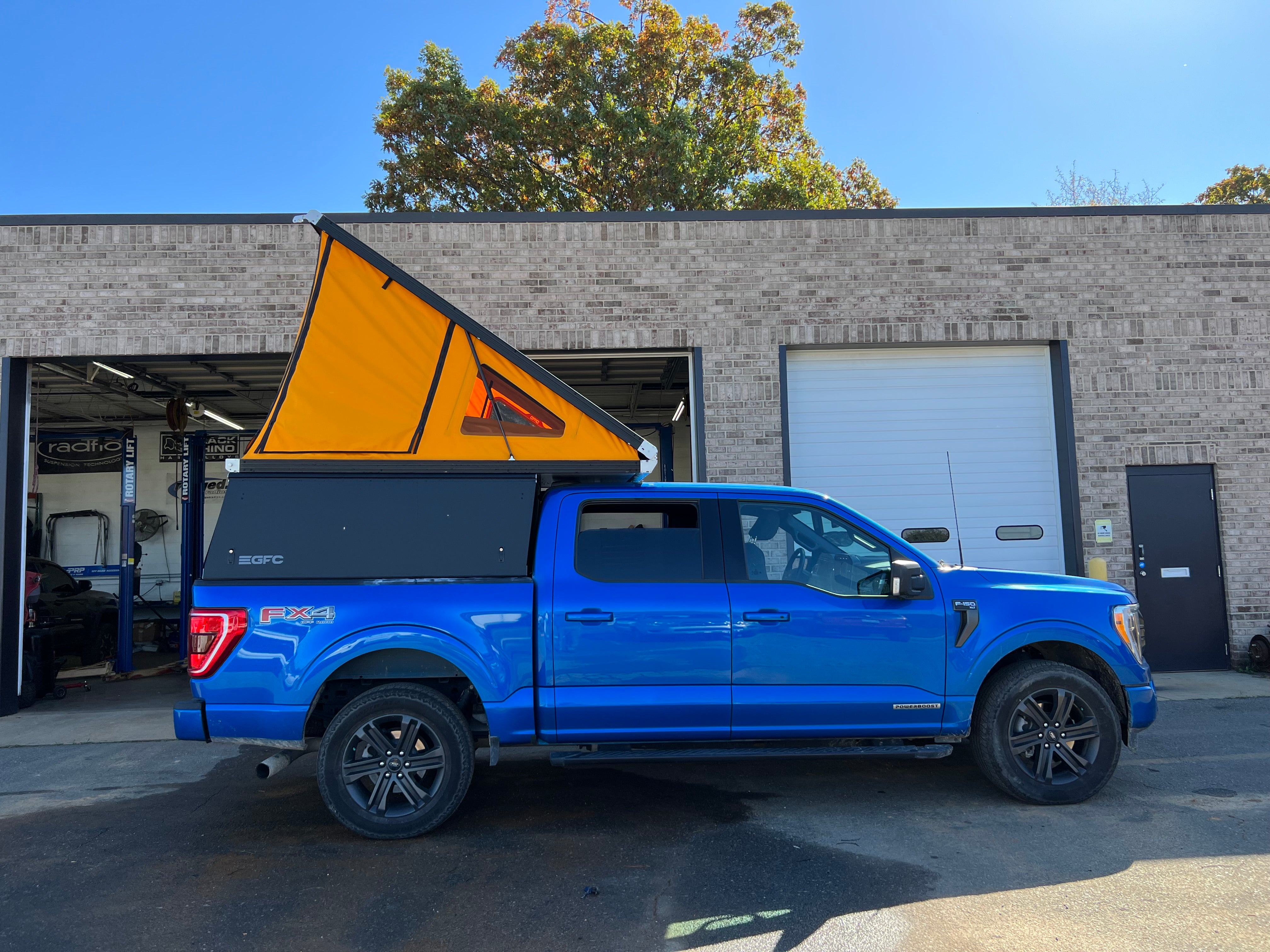 Lifted Ford With Camper Shell 5inchLift44s @eastdallasdiesel